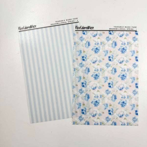 Washi Paper Tearable Stickers - Grandmillenial Spring – Rose Colored Daze