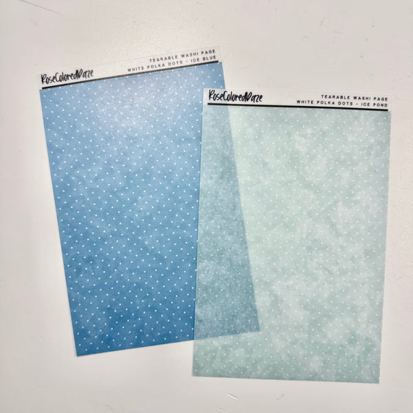Washi Paper Tearable Stickers - White Polka Dots (non-foiled) - Winter ...
