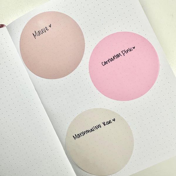 Translucent Sticky Notes - 3" Circle Shaped – Rose Colored Daze