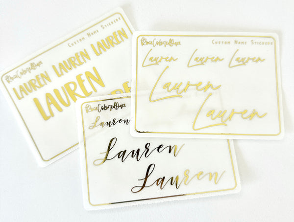 CUSTOM NAME Sticker Sheets – Rose Colored Daze