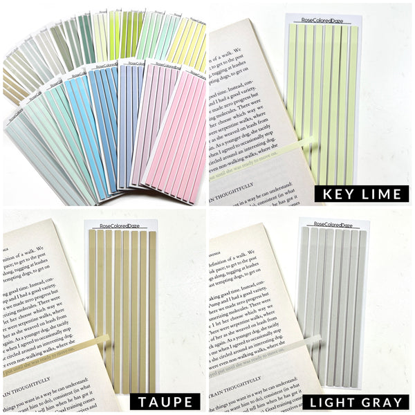 LONG Highlight Strip Sticky Notes - Single Colors – Rose Colored Daze