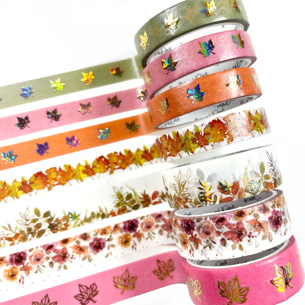 Raised Foil Washi Tape - The Fall Collection – Rose Colored Daze