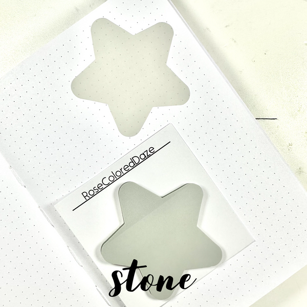 Transparent Sticky Notes - 3" Star Shaped – Rose Colored Daze