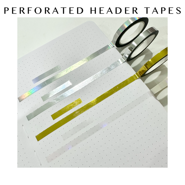 Perforated Header Overlay Tape- Full Foil Design – Rose Colored Daze